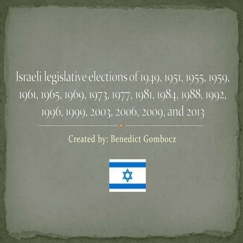 Israeli legislative elections of 1949, 1951, 1955, 1959, 1961, 1965 ...