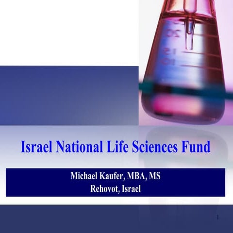 Israel National Lifescience Fund | PPT