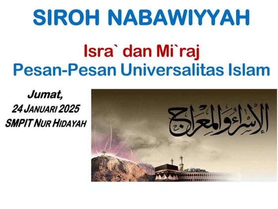 ISRA MIRAJ NABI MUHAMMAD SAW TAHUN 10 HIJRIYAH | PPT