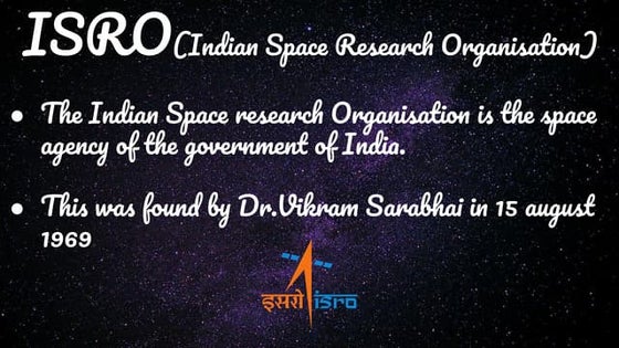 Indian space research organisation (ISRO) | PPTX