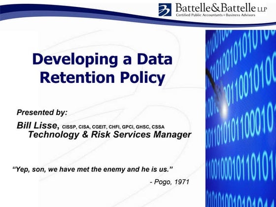 Designing A Compliant Record Retention Policy | PPT