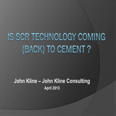Is scr technology coming back to cement | PDF