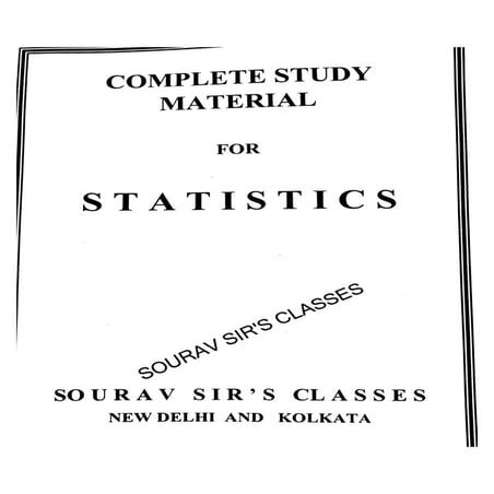 Iss examination sample study material INDIAN STATISTICAL SERVICE SOURAV ...