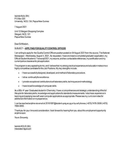 Application for HSE job | PDF