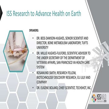 ISS Research to Advance Health on Earth | PPTX | Genetics | Science