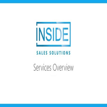 Inside Sales Solutions Lead Generation Pptx