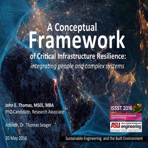 A Conceptual Framework of Critical Infrastructure Resilience | PDF
