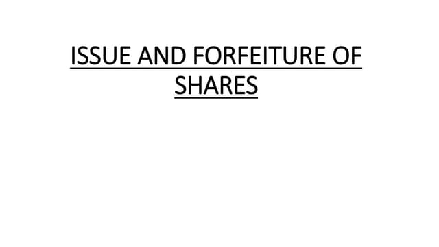 Share capital | PPTX