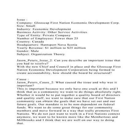 Issue：Company Glooscap First Nation Economic Development Corp..docx