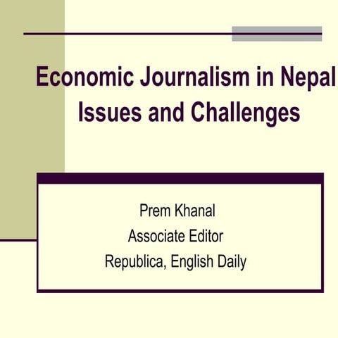 Issues and challenges of business journalism | PPT