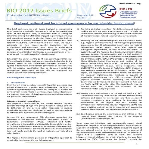 Issues Brief - Governance | PDF
