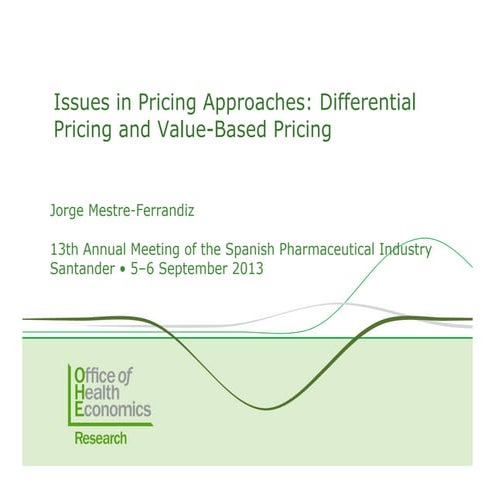 Issues in Pricing: Differential Pricing and Value-Based Pricing | PPTX