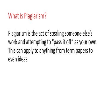 Issues of plagiarism in classroom | PPT