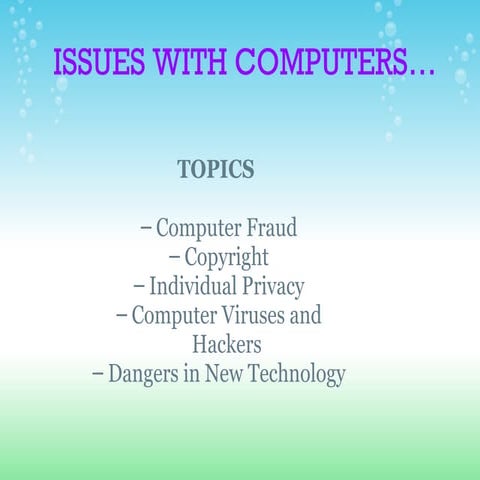 Issues with computers | PPT