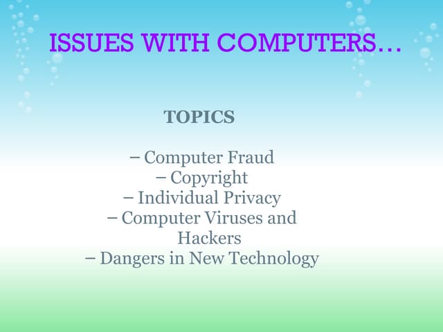 computer ethics slides | PPTX