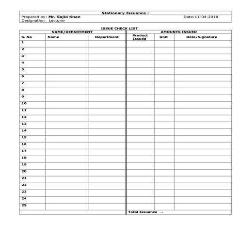 Issue voucher form | DOC