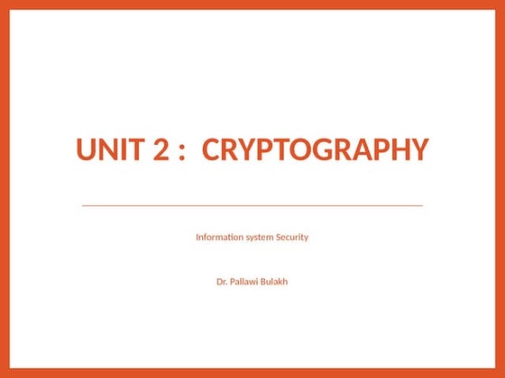 Introduction to Cryptography | PPTX