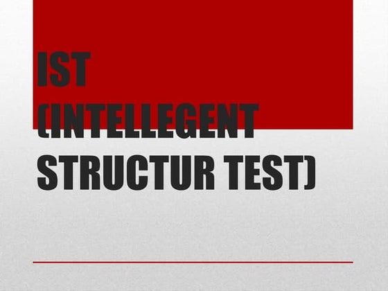 IST (intelligence structure test) | PPTX