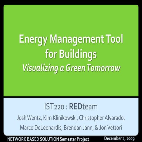 Ist 220 Network Based Solution Project | PPTX