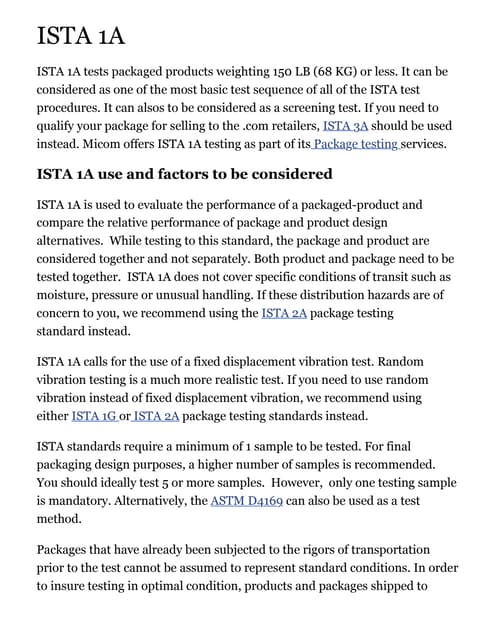 Packaging test report (sample) | PDF
