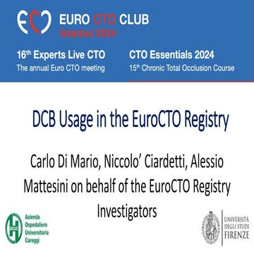 C. di Mario - DCB Usage in the Euro CTO Club | PPT