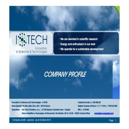Is TECH - Company profile_general - as at October 2013 | PPT