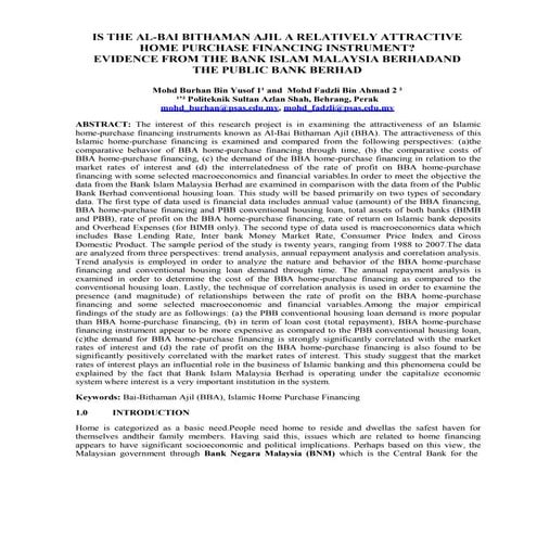 Is the al bai bithaman a jil relatively attractive home purchase ...