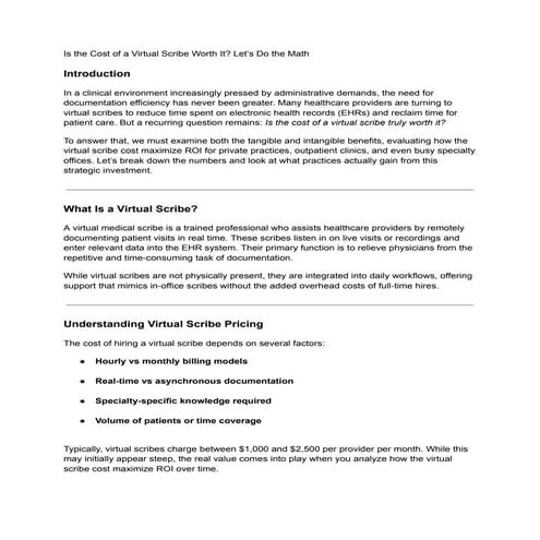 LiveScribe - Virtual Medical Scribes | PDF