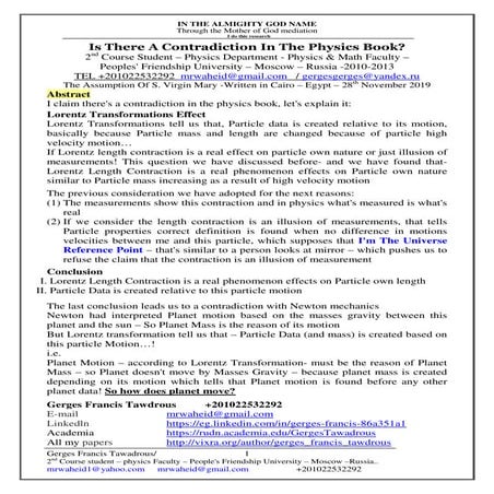 The Special Theory of Relativity Analysis (Questions and Answers) (I) | PDF