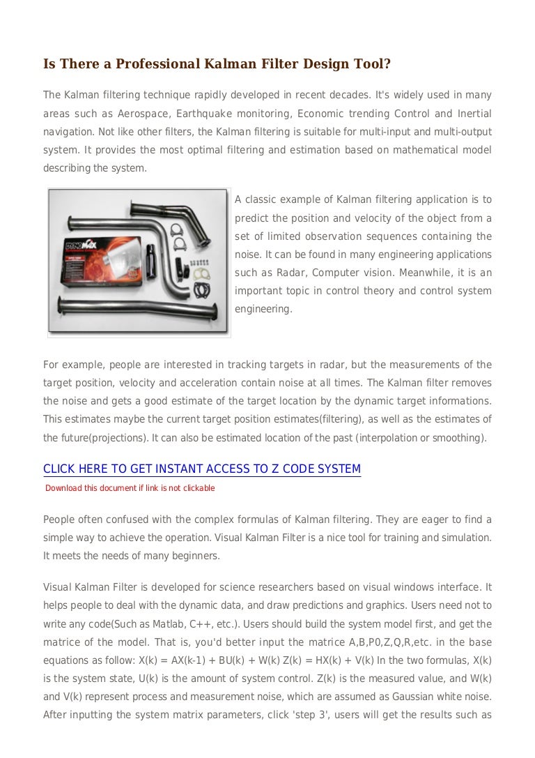 Filter designer tool - senturinqr