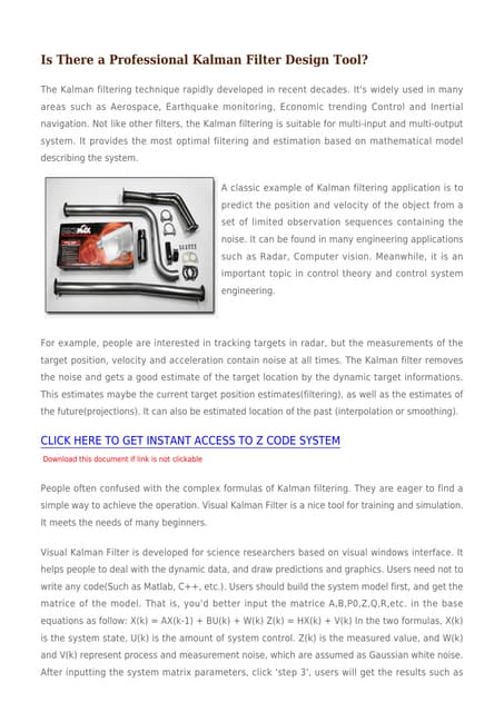 Kalman Filter Presentation | PPT