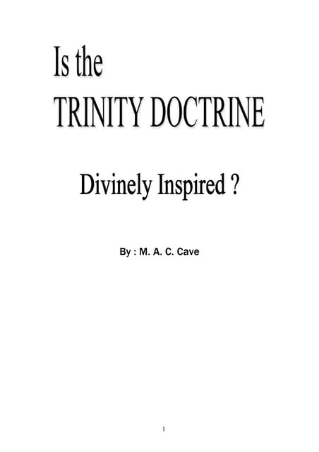 The doctrine of the trinity | PPTX | Christianity | Religion & Spirituality