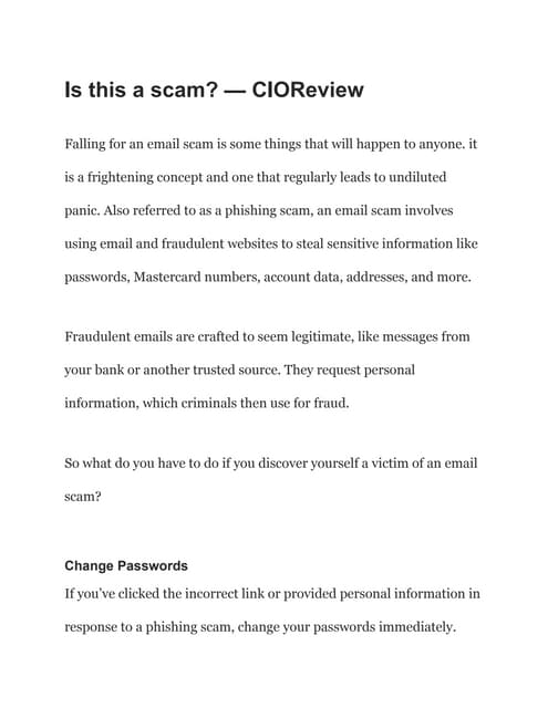 Understanding Phishing E-Mail Scams | PDF | Email | Internet