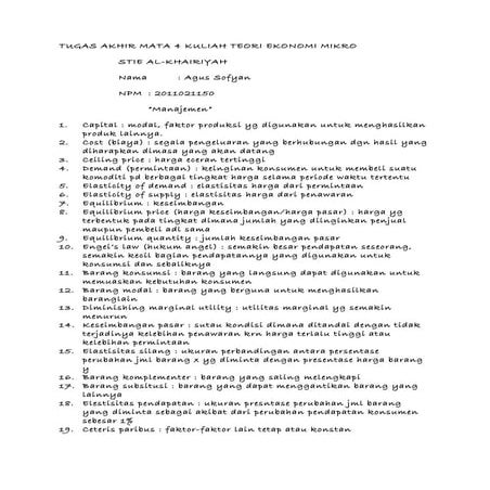 Istilah mikro tugas agus sofyan | DOC