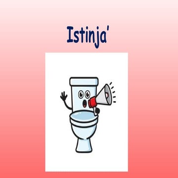 ISTINJA' is a topic in islamic studies that is compulsory to learn. | PPTX