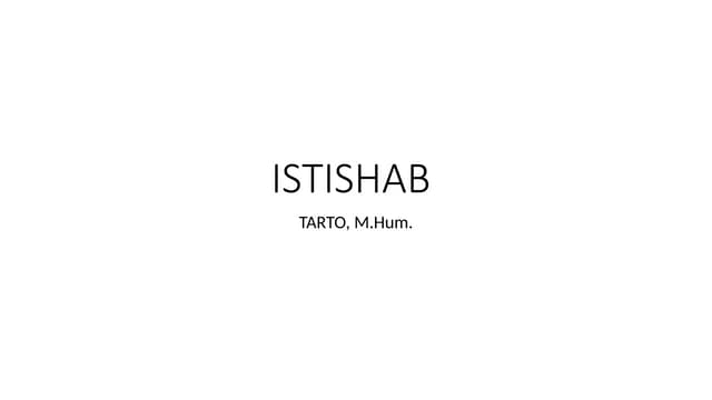 istihsan, istishhab, mashlahah mursalah | PPS