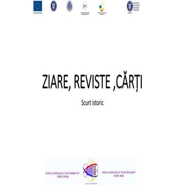 Istoria presei (ziare,reviste, carti) | PPTX