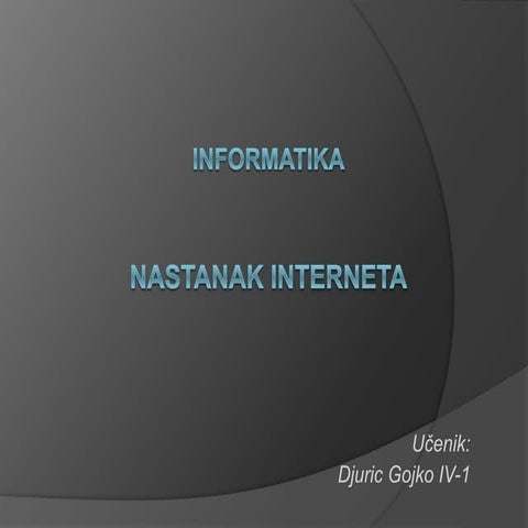 Istorijski razvoj interneta | PPS