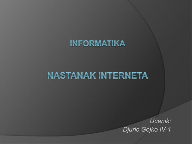 Prezentacija o internetu | PPT