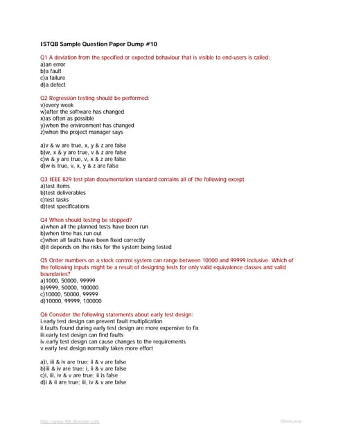 Istqb exam sample_paper_2 | PDF
