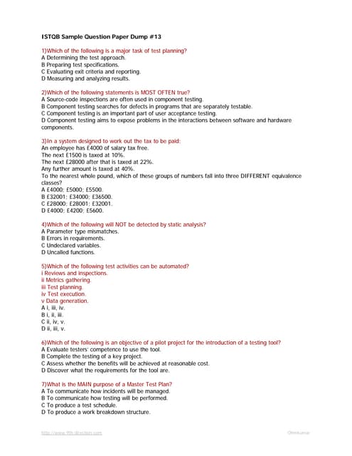 Istqb exam sample_paper_2 | PDF