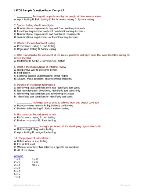 Istqb exam sample_paper_2 | PDF