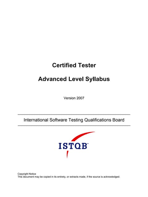 ISTQB Advance Material | PDF ISTQB Advance Material | PDF