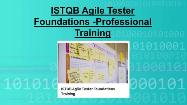 Istqb Agile Tester Foundations Professional Training Pptx Educational Assessment Education