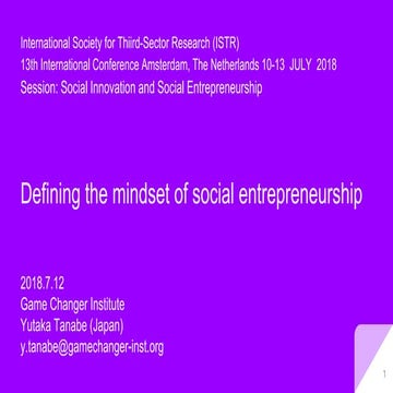 Defining the mindset of social entrepreneurship | PDF