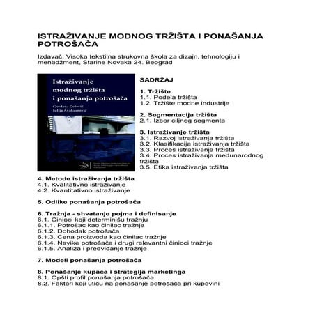 Ponasanje potrosaca modnog proizvoda | PPT