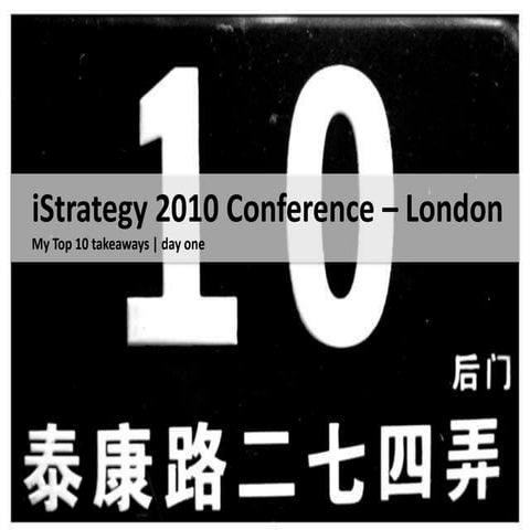 I strategy2010 Day One top 10 | PPTX
