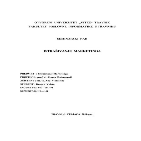 Istrazivanje marketinga ij | PDF