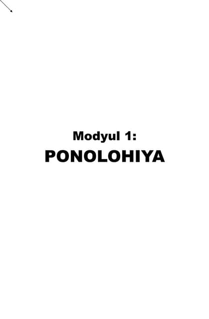 Ponolohiya | PPTX