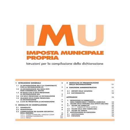 Istruzioni ufficiali dichiarazione imu | PDF